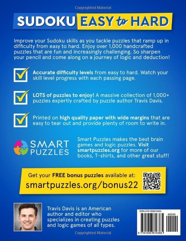 Sudoku Easy to Hard 1000+ Puzzles: Book for Adults, Teens & Seniors ...